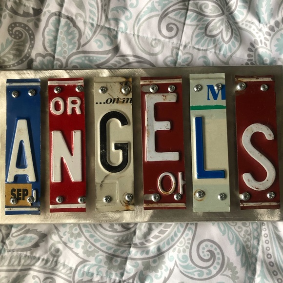Wall Decor | Custom Artwork License Plate Angels | Poshmark